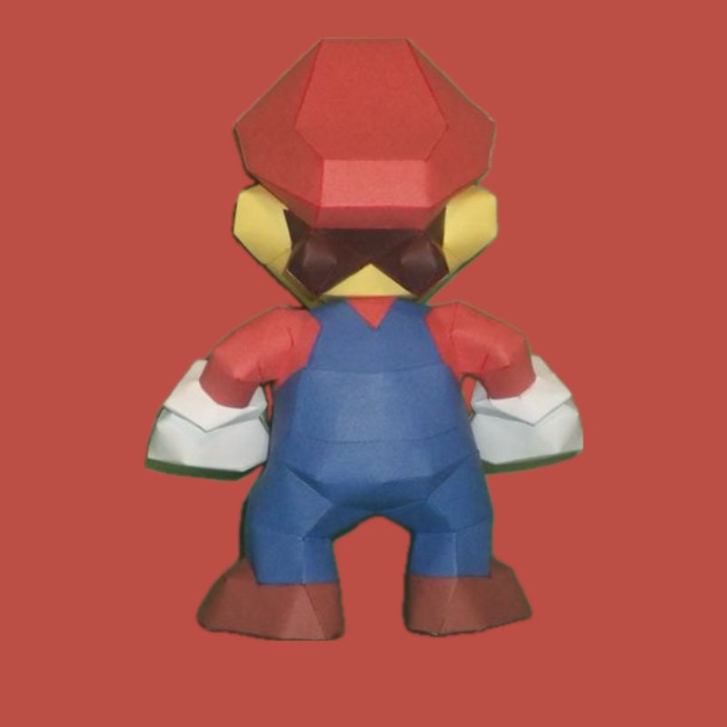 Super Mario N64 Papercraft 3D, Pepakura PDF Template File, Polygonal ...