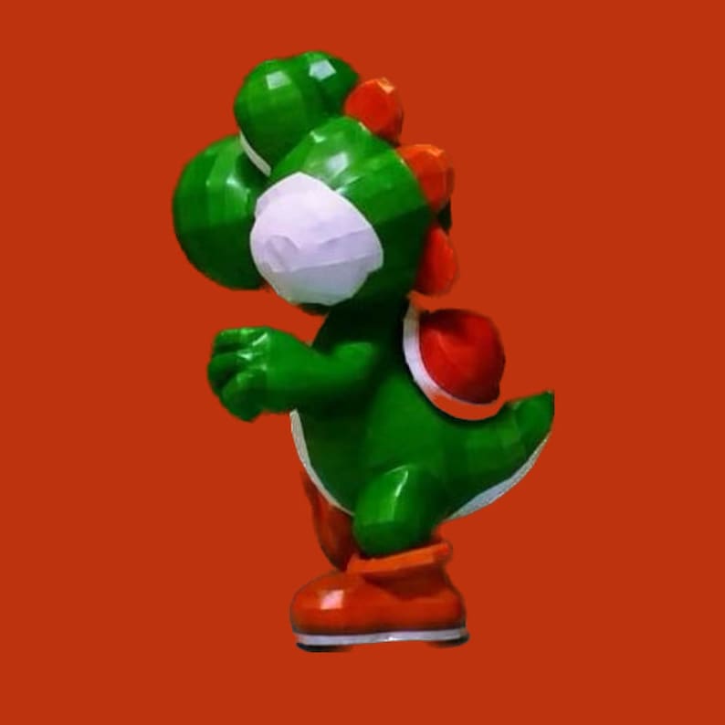 Super Mario Yoshi Papercraft 3D, Pepakura PDF, Polygonal Paper ...
