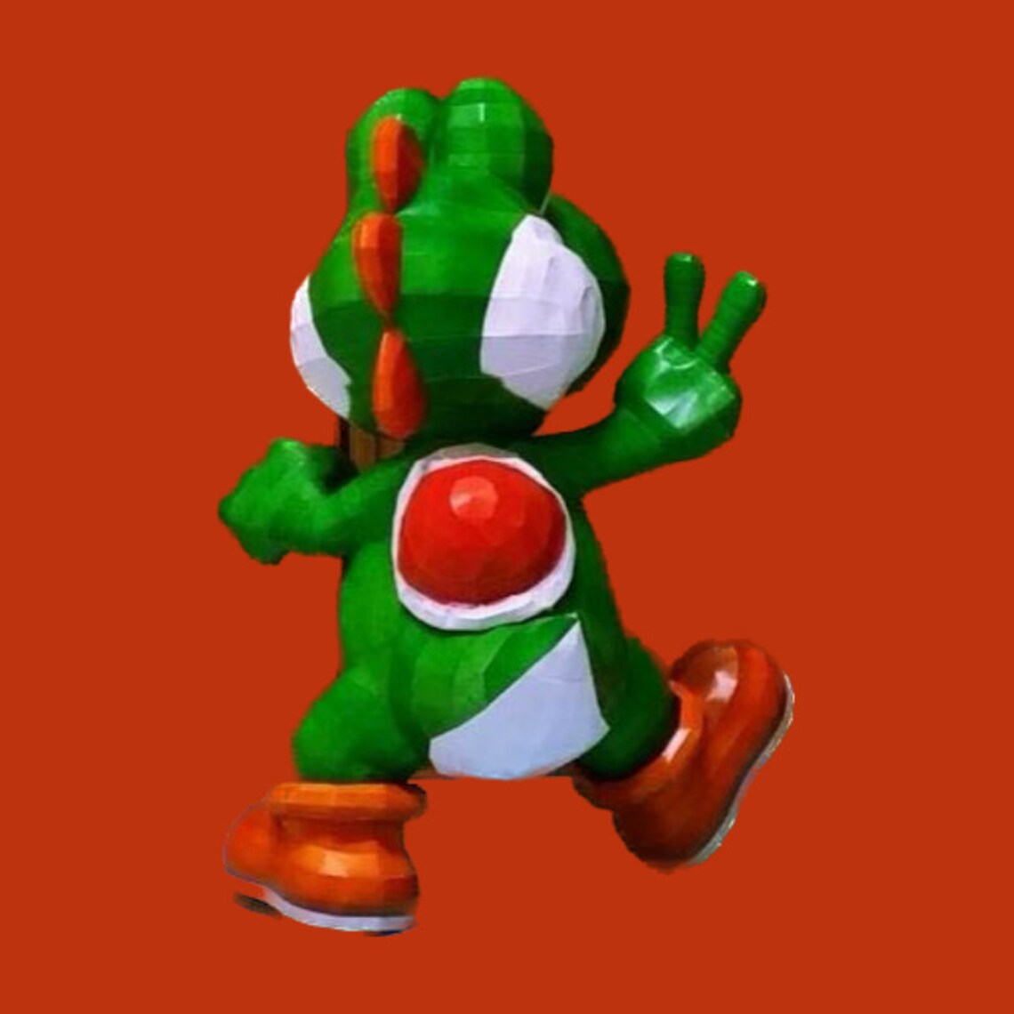 Super Mario Yoshi Papercraft 3D Pepakura PDF Polygonal Paper Sculpture ...