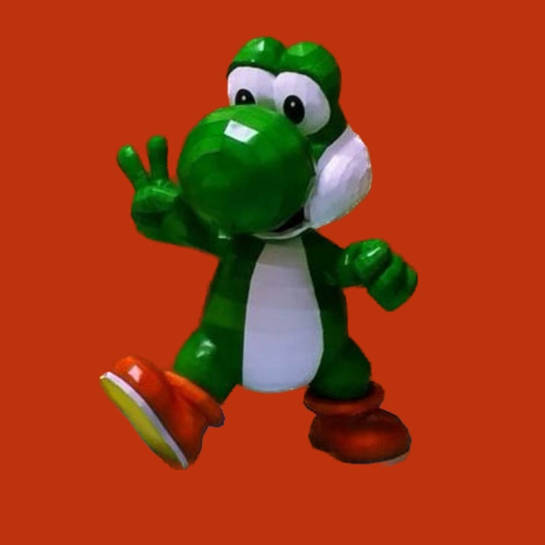 Super Mario Yoshi Papercraft 3D, Pepakura PDF, Polygonal Paper ...