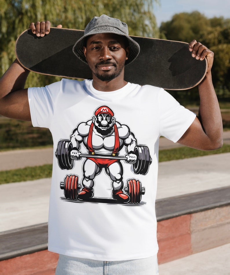 Super Mario Bros SVG, Mario Gym, Cut Files, T-shirt Design, Clipart ...