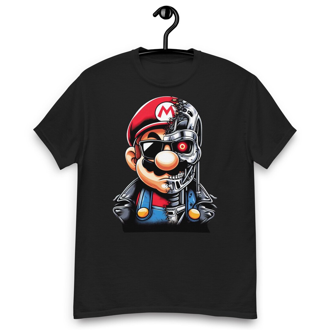 Fan Shirt T-800 T800 Terminator Mario Future Gaming Movie T-shirt - Etsy