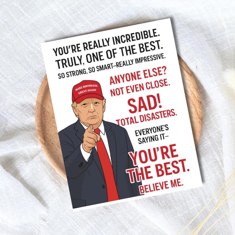 Funny Donald Trump Birthday Cards - Etsy