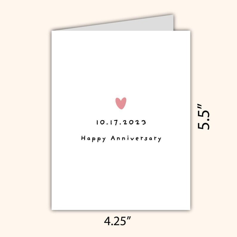 Personalized Anniversary Card - Cute Wedding Date Card - Etsy