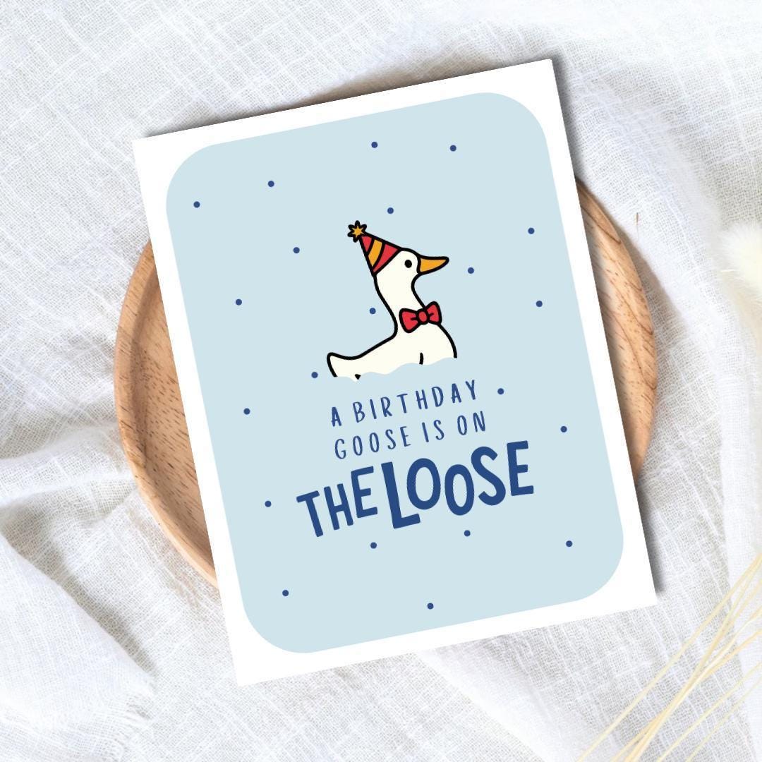 Silly Goose Birthday Card - Funny Greeting Card for Loved One - Etsy