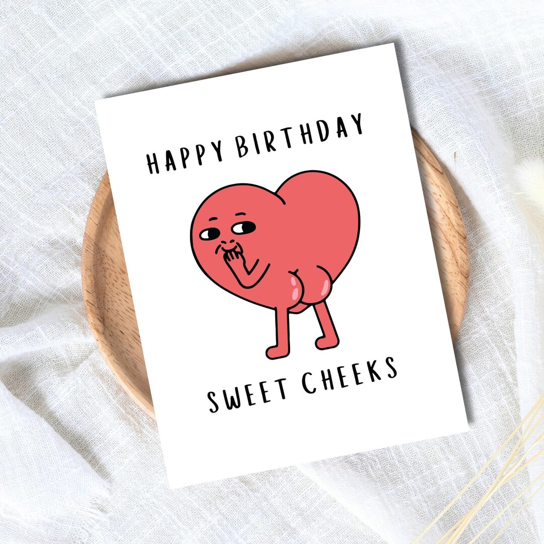 HAPPY BIRTHDAY CARD - Sweet Cheeks Design - Etsy