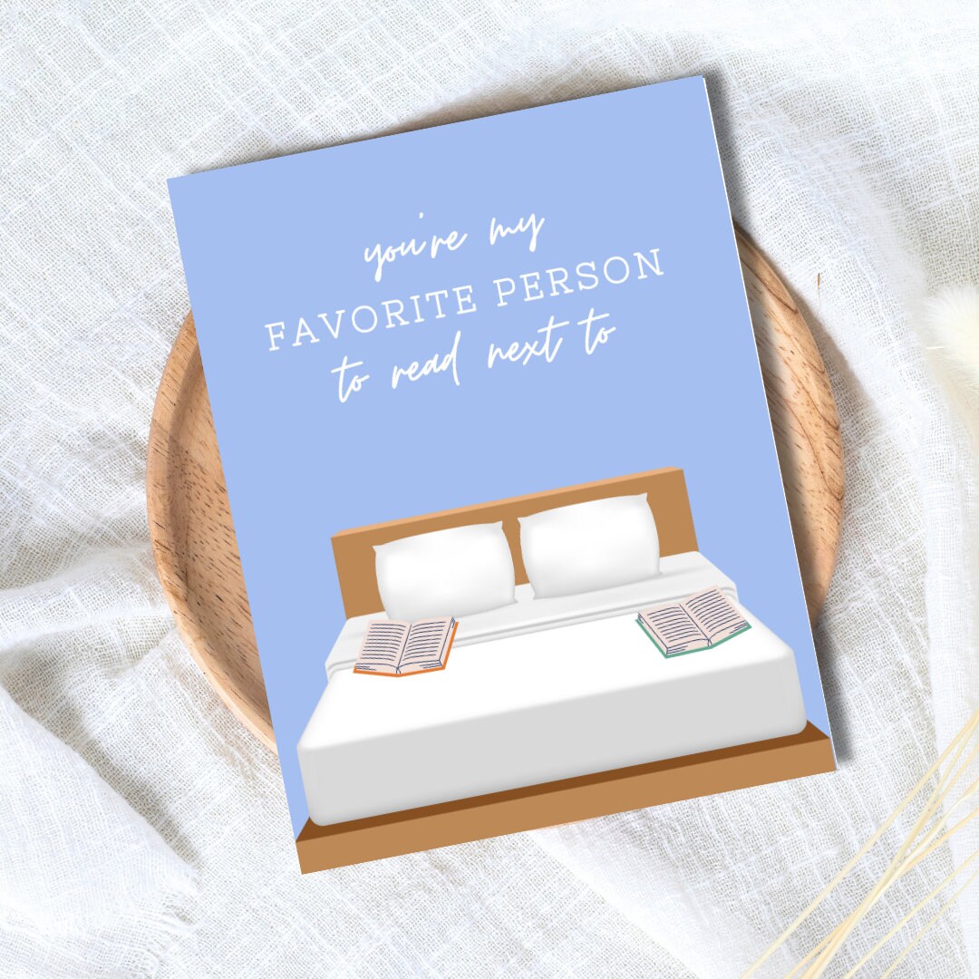 My Favorite Person to Read Next to Love Birthday Card Heartfelt Wedding ...
