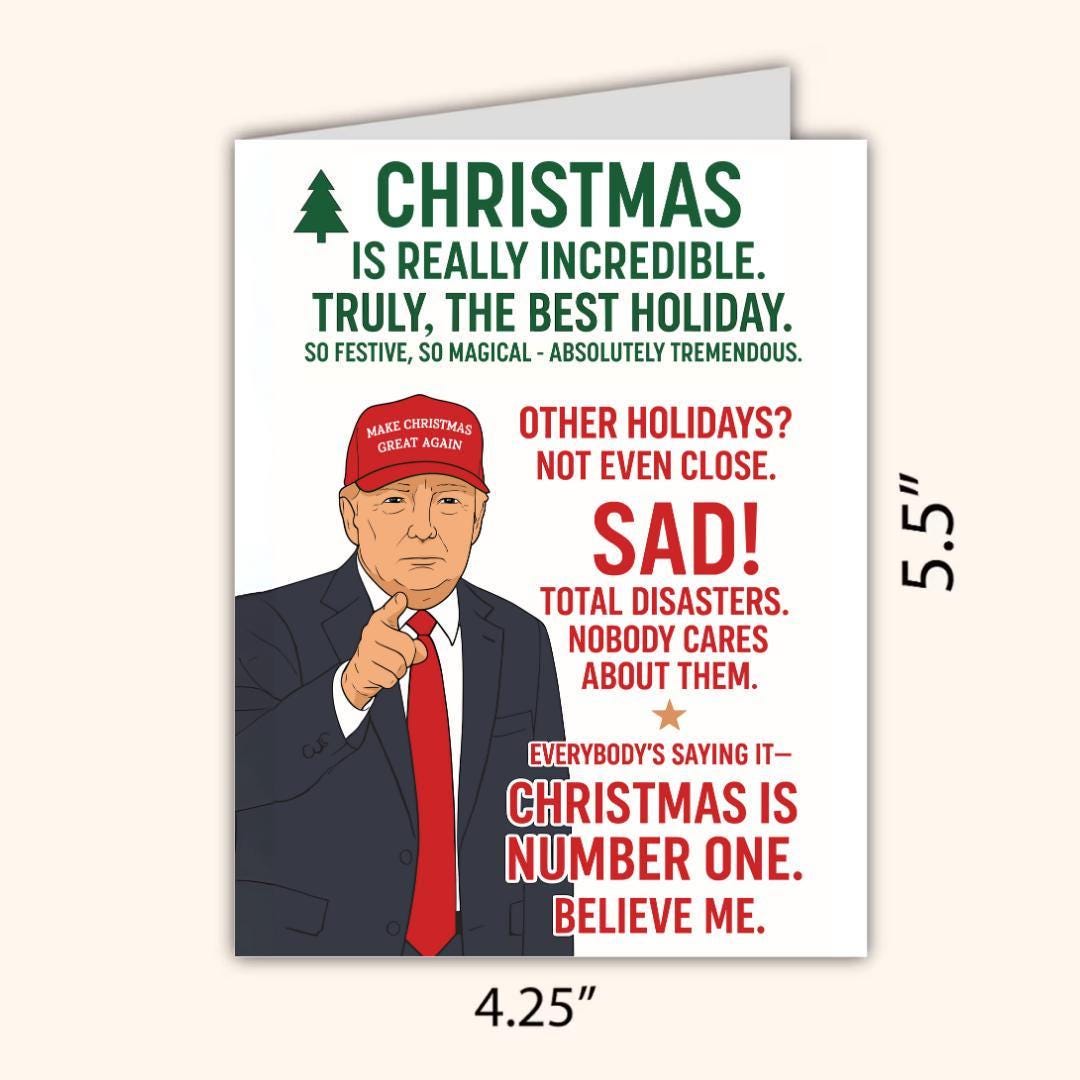 Funny Trump Christmas Card: Make Christmas Great Again - Etsy