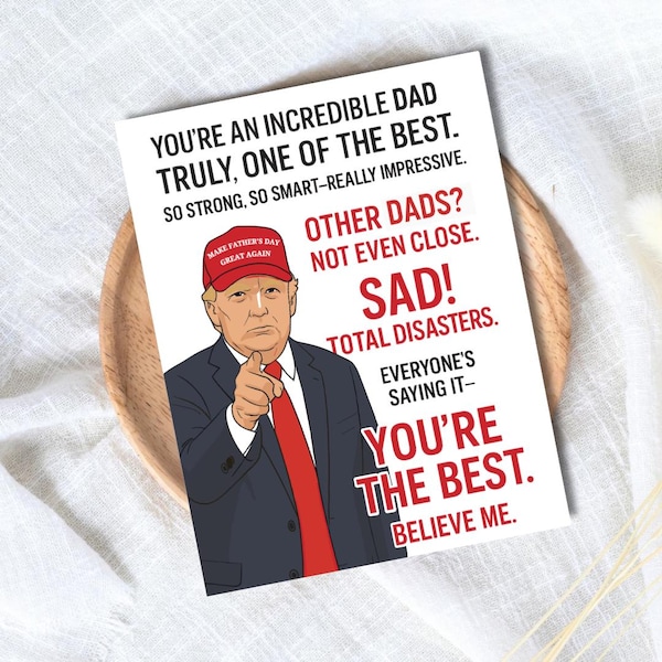 Donald Trump Fathers Day Card - Etsy