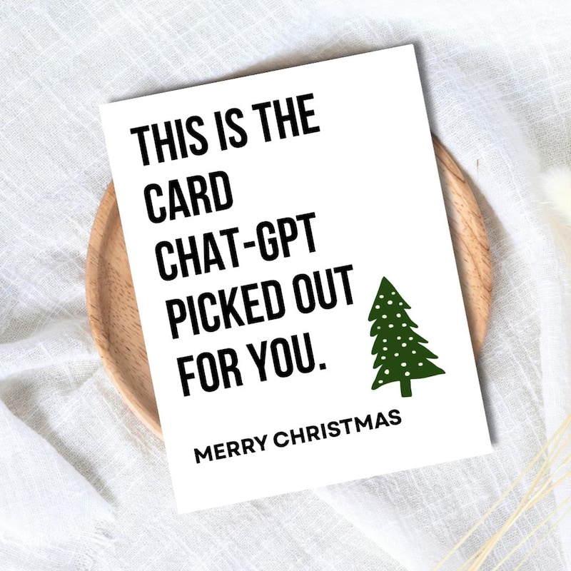 Chatgpt Christmas Card - Etsy New Zealand