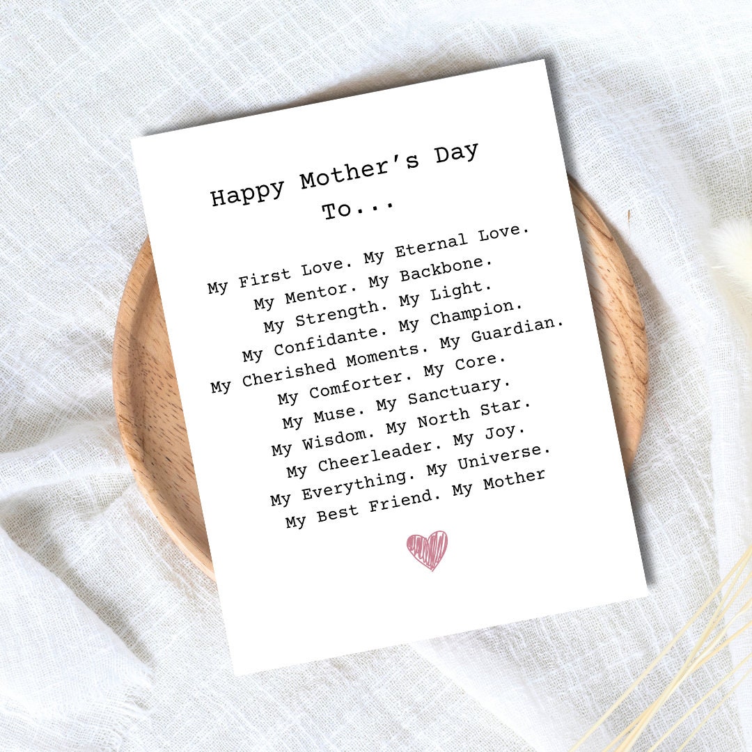 Mother's Day Card | Mum Card | Card for Mom | Best Mom | Card for Her ...