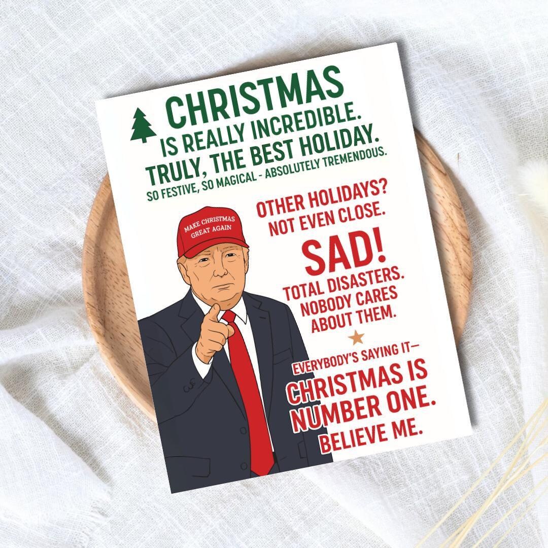 Funny Trump Christmas Card: Make Christmas Great Again - Etsy