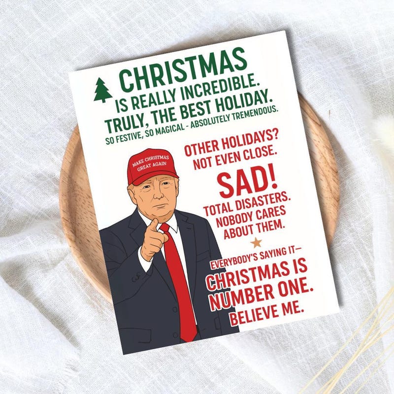 Trump Christmas Card - Etsy