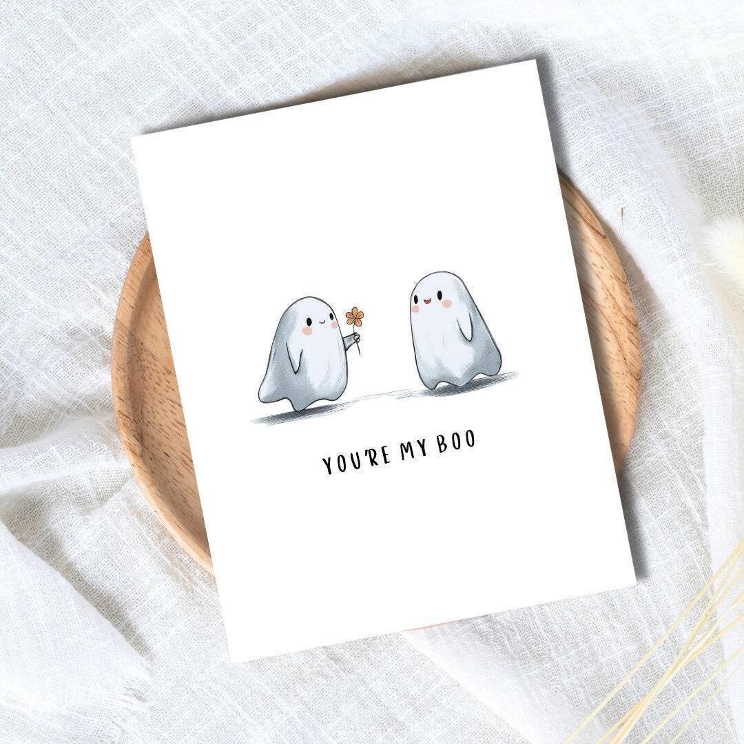 You're My Boo Halloween Birthday Card - Funny Spooky Love Card - Etsy