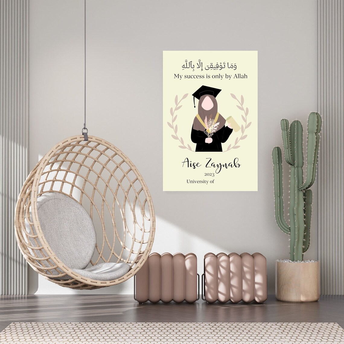 Graduation Print for Class Muslim Personalised Graduation Gift Muslim ...
