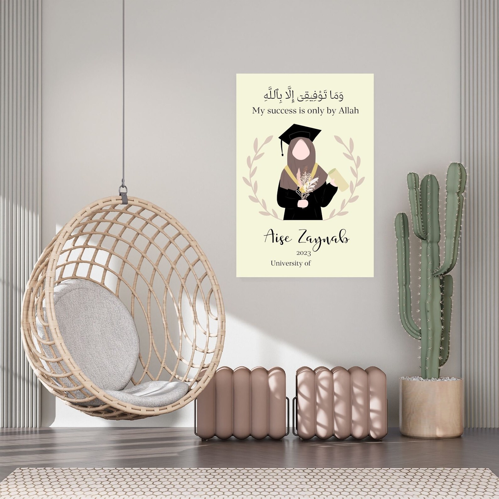 Graduation Print for Class Muslim Personalised Graduation Gift Muslim ...