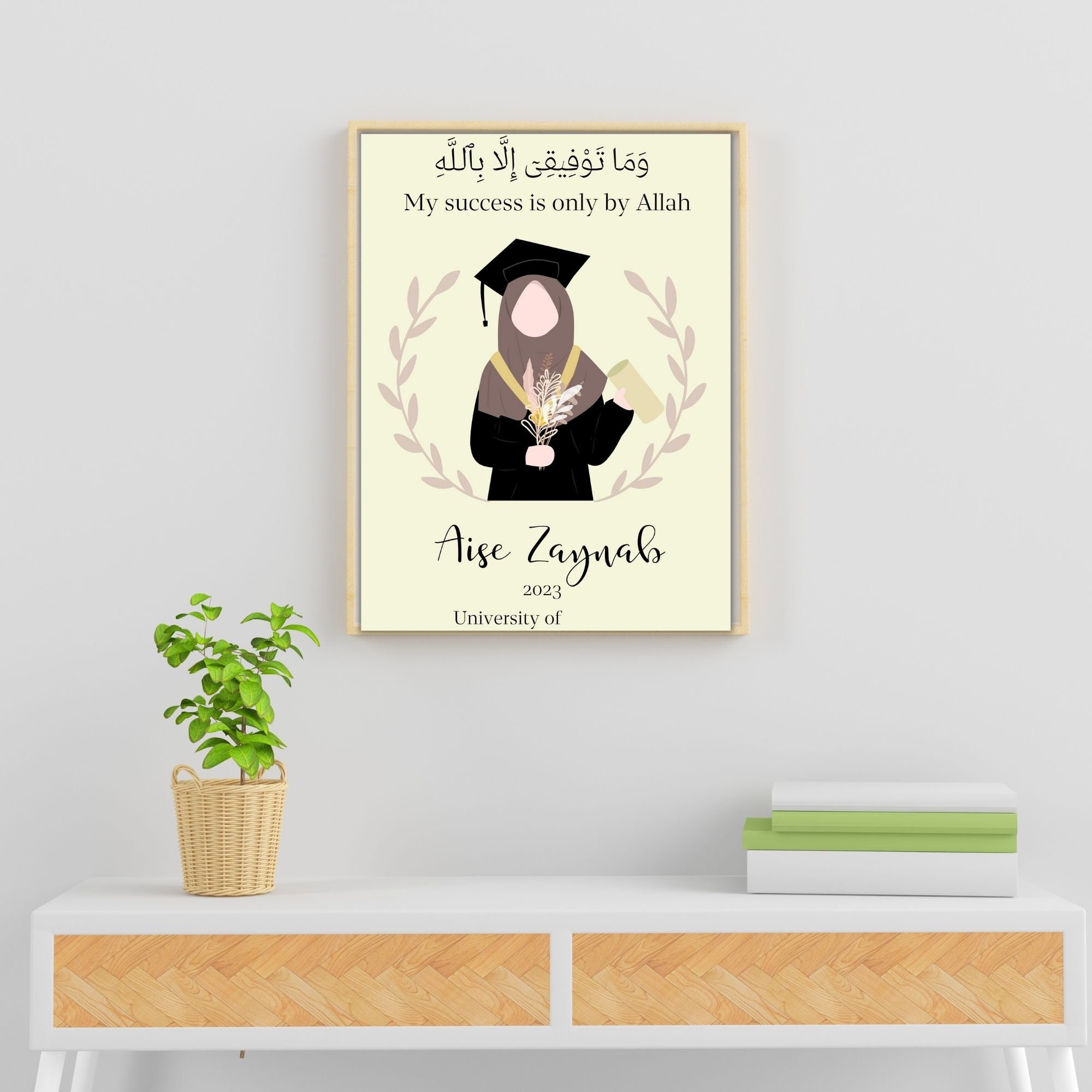 Graduation Print for Class Muslim Personalised Graduation Gift| Muslim ...