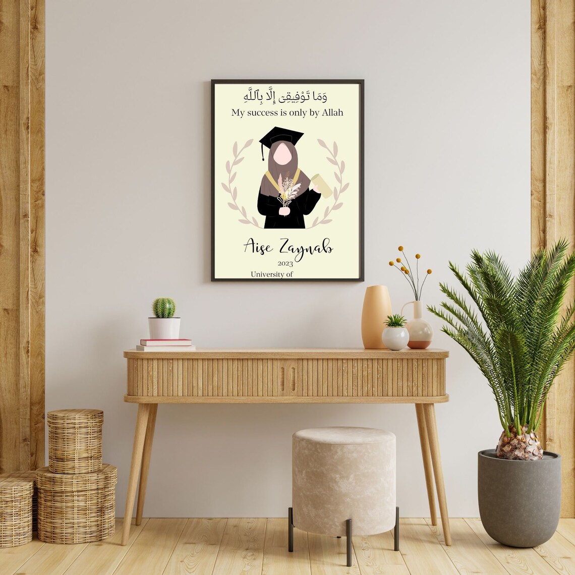 Graduation Print for Class Muslim Personalised Graduation Gift Muslim ...