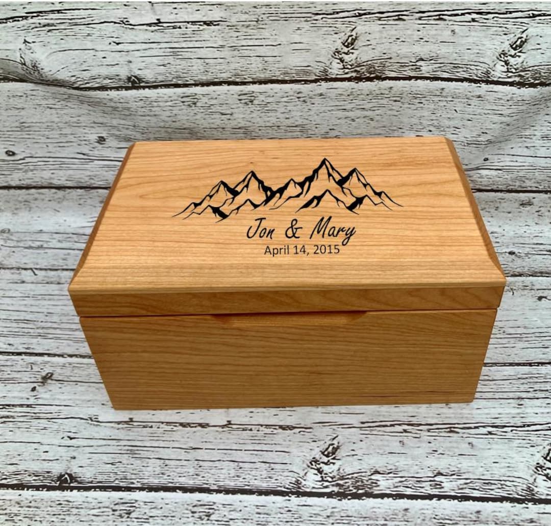 Personalized Wood Box, Wedding Gift Box, Engraved Memory Box, Valet Box ...