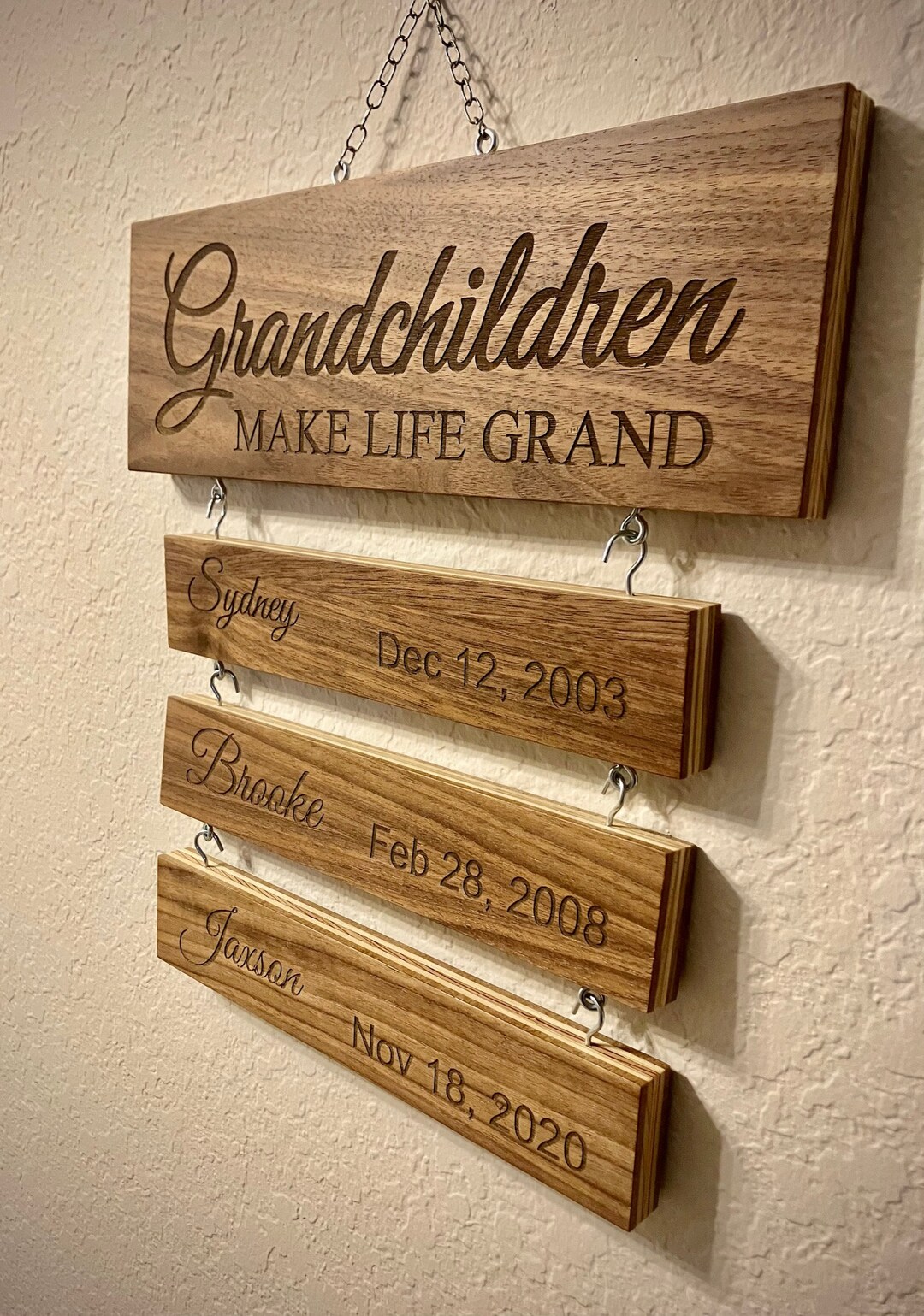 Personalized Grandparent Sign, Grandkids Birthday Sign, Personalized ...