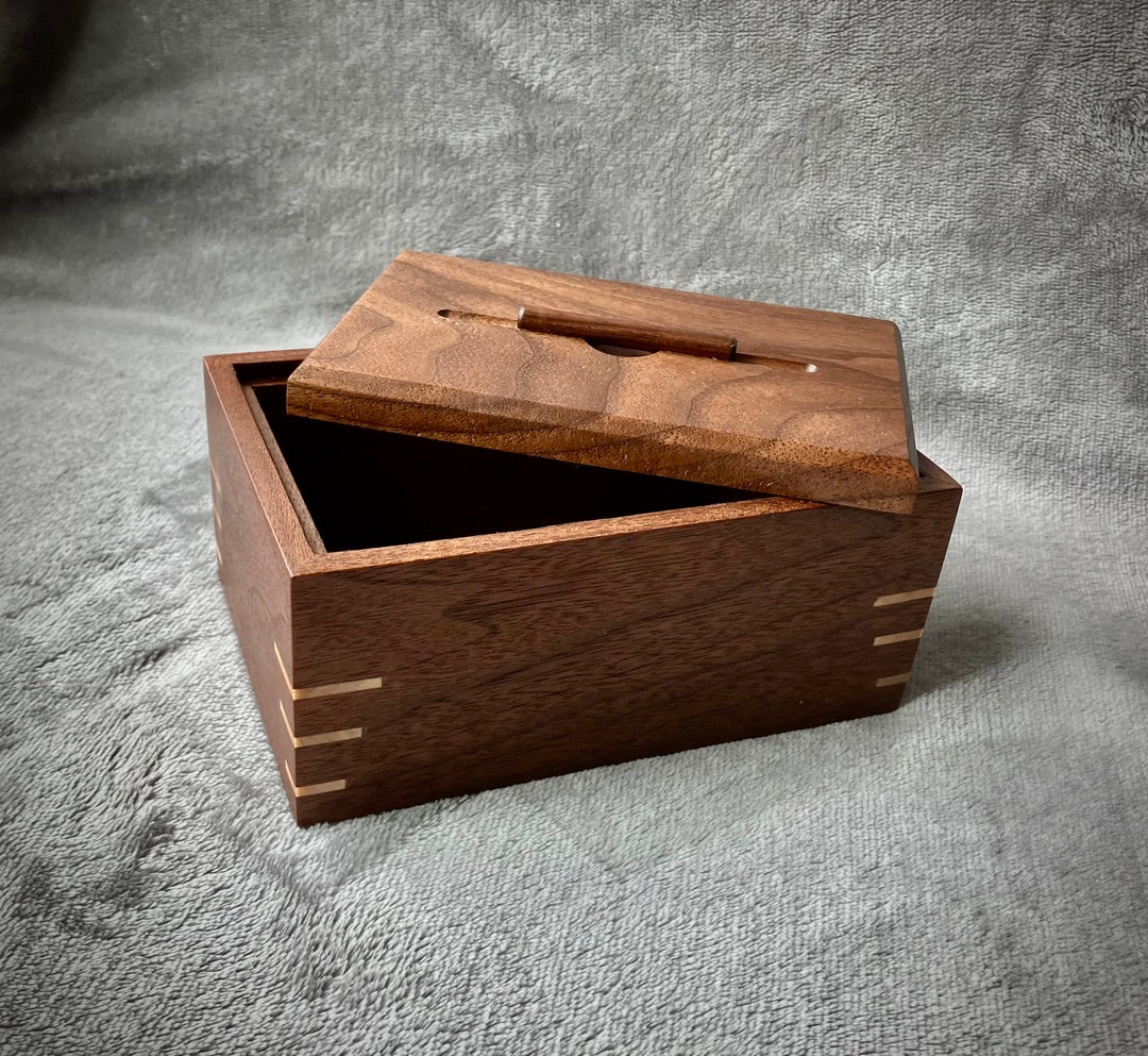 Custom Walnut Box, Keepsake Box, Engraved Valet Box, Engraved Wood Box ...