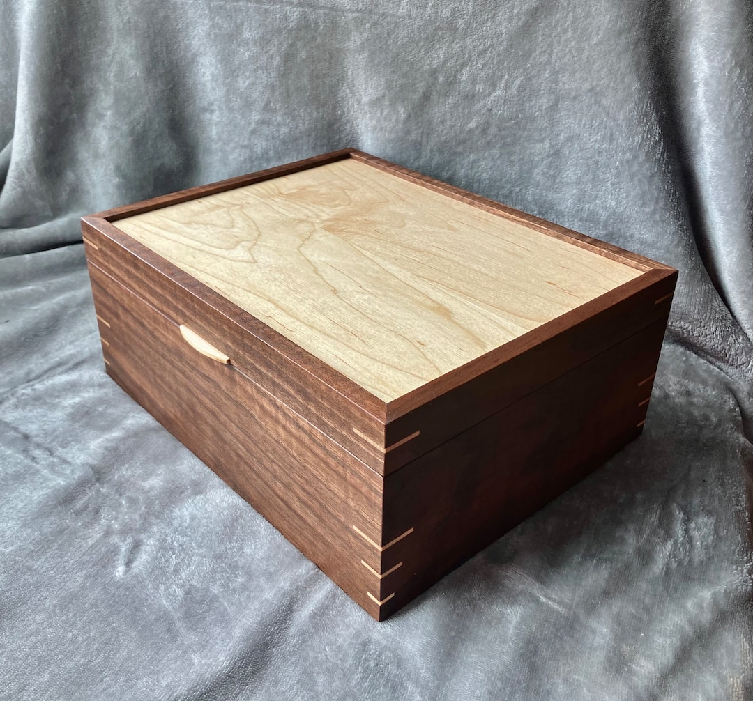 Custom Wood Hinge Box, Graduation Gift, Keepsake Box, Valet Box, Gift ...