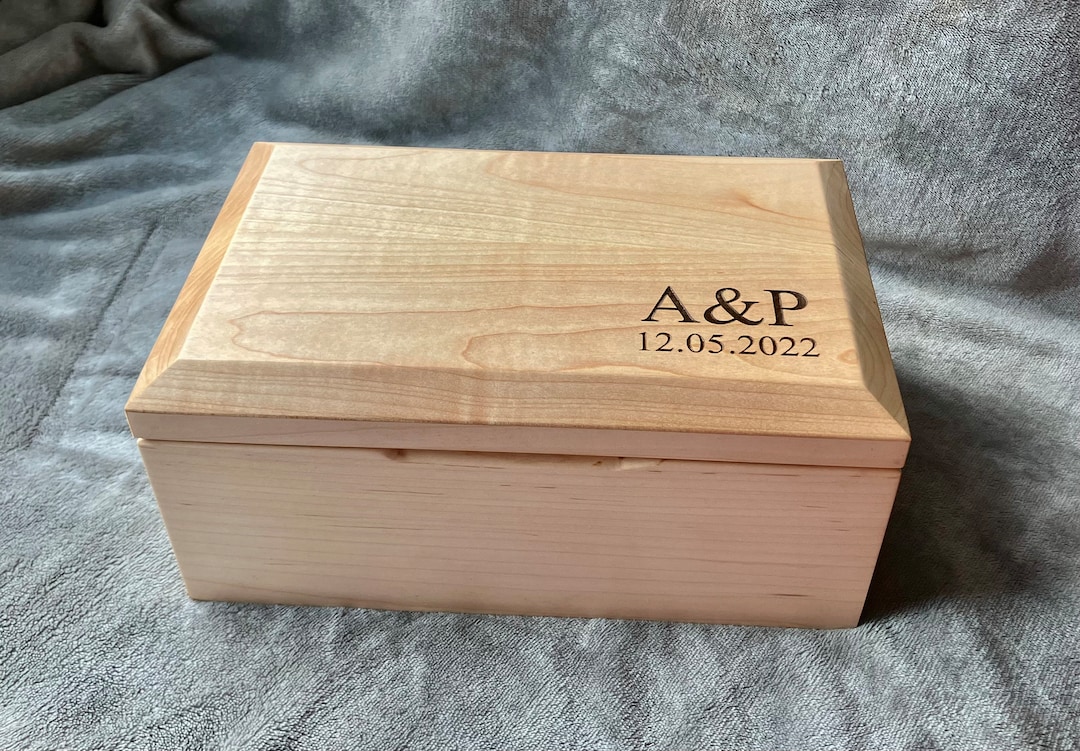 Custom Walnut Box, Keepsake Box, Engraved Valet Box, Engraved Wood Box ...