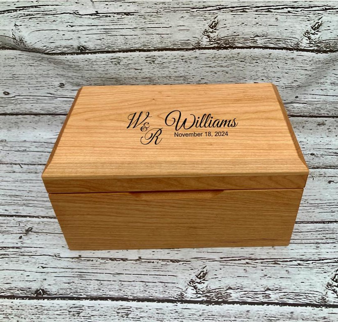 Men's Gift, Keepsake Box, Engraved Valet Box, Custom Engraved Wood Box, Walnut Keepsake Box ...