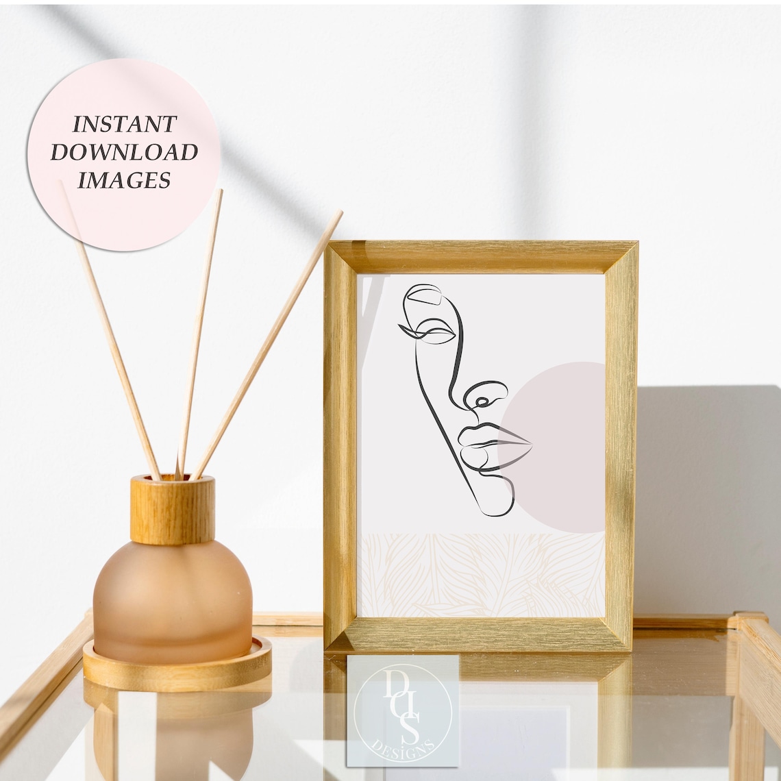Abstract Woman Silhouette Printable Art, Downloadable Minimal Woman ...