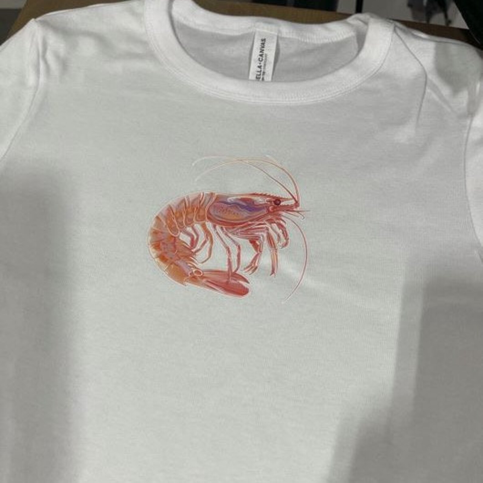 Shrimp 90s Y2K Baby Tee Collage Aesthetic Ocean Fish Baby Tee Coastal ...
