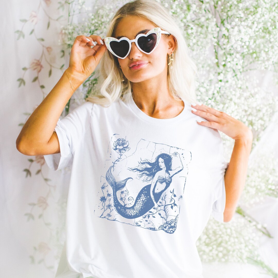 Mermaidcore Clothing, Sirencore Shirt, Ocean Inspired Style, Y2k Tee ...