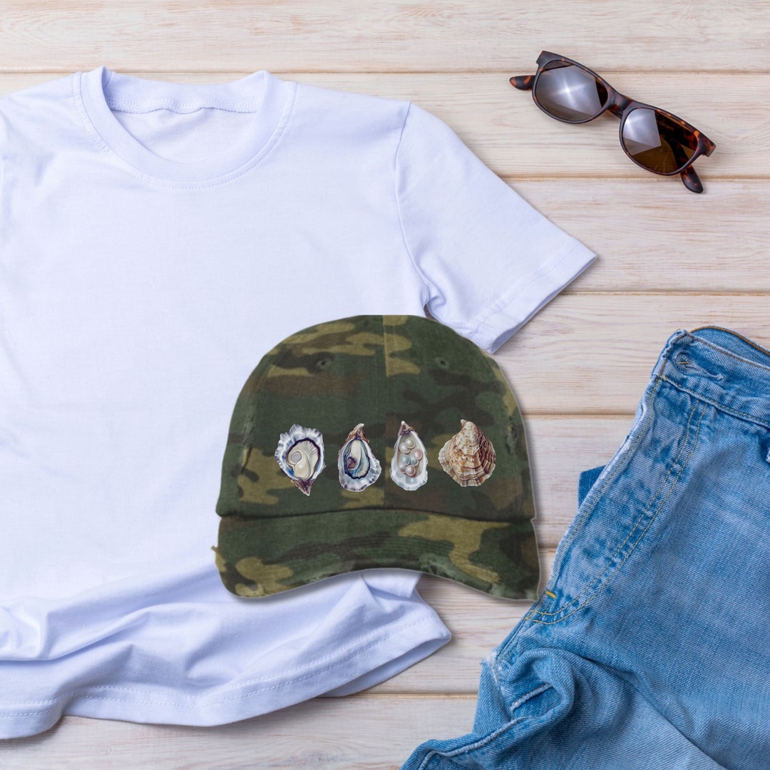 Oyster Cap, Oyster Shell Hat, Beach Hat Pearl Hat Summer Beach Vacation ...