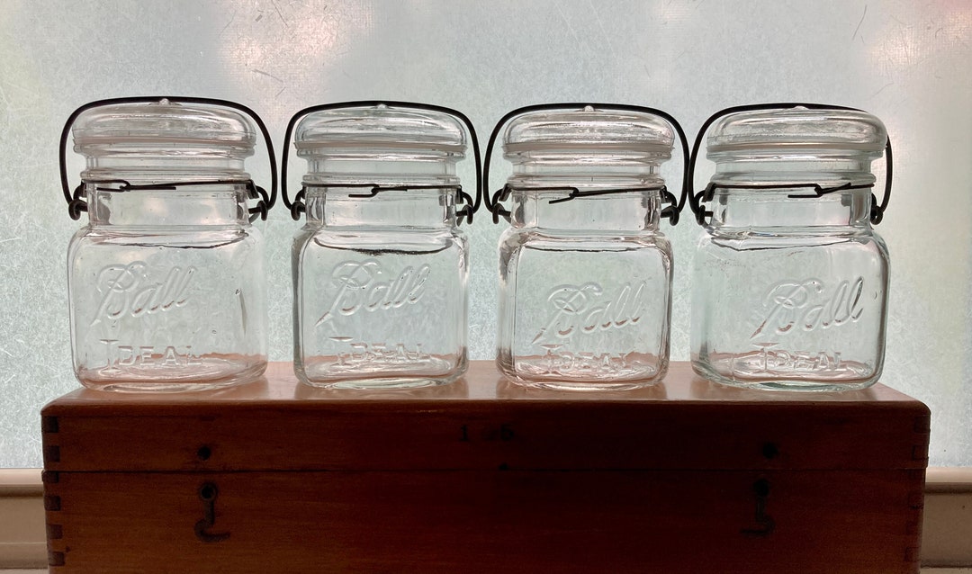 Ball Ideal Square Pint Jar (twisted-wire, 1923-1933, New Silicone Seal ...