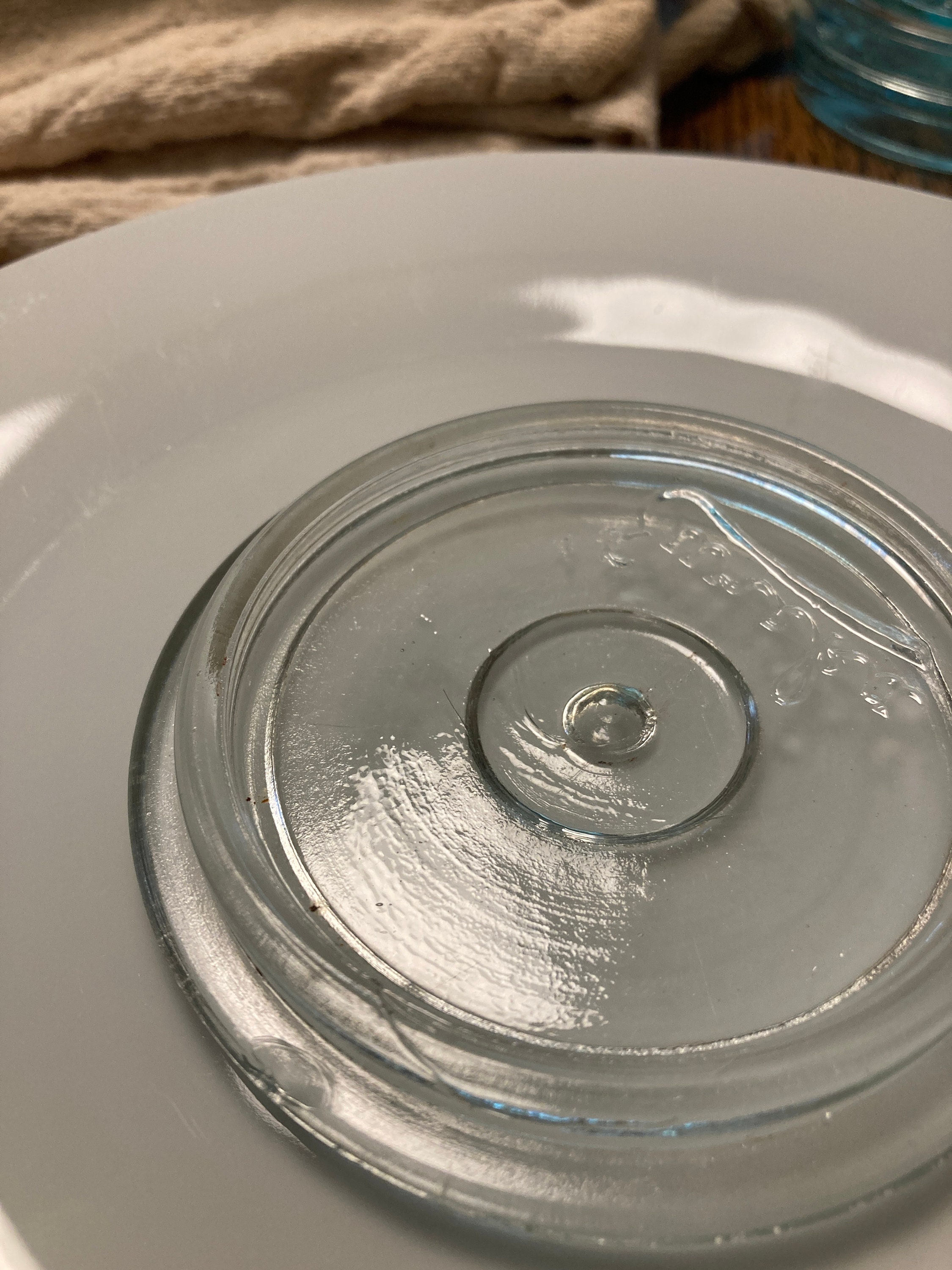 Rare Eureka Fruit Jar Glass Lid clear, Regular Mouth, 1920s - Etsy