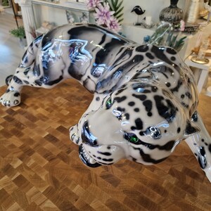 Exclusive Snow Mist Panther Artistic Ceramic Figure Approx. 90x50cm New ...