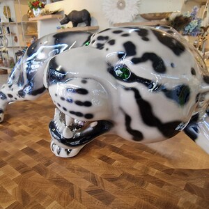 Exclusive Snow Mist Panther Artistic Ceramic Figure Approx. 90x50cm New ...
