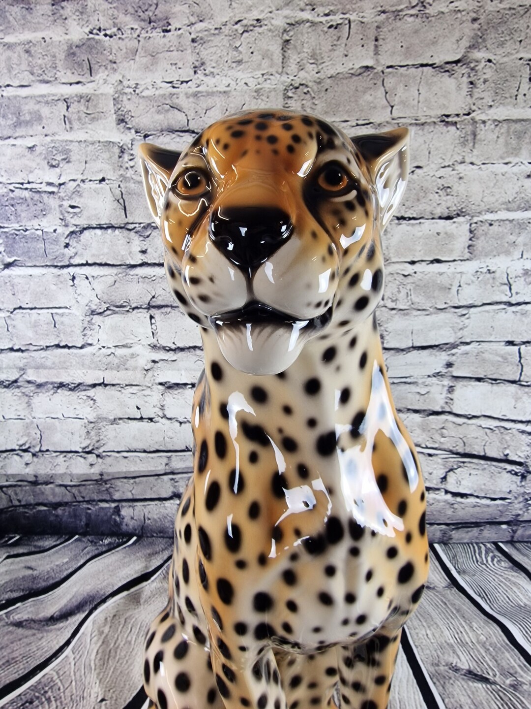 Cheetah Figure Artistic Ceramic Figure Approx. 88-90cm New - Etsy