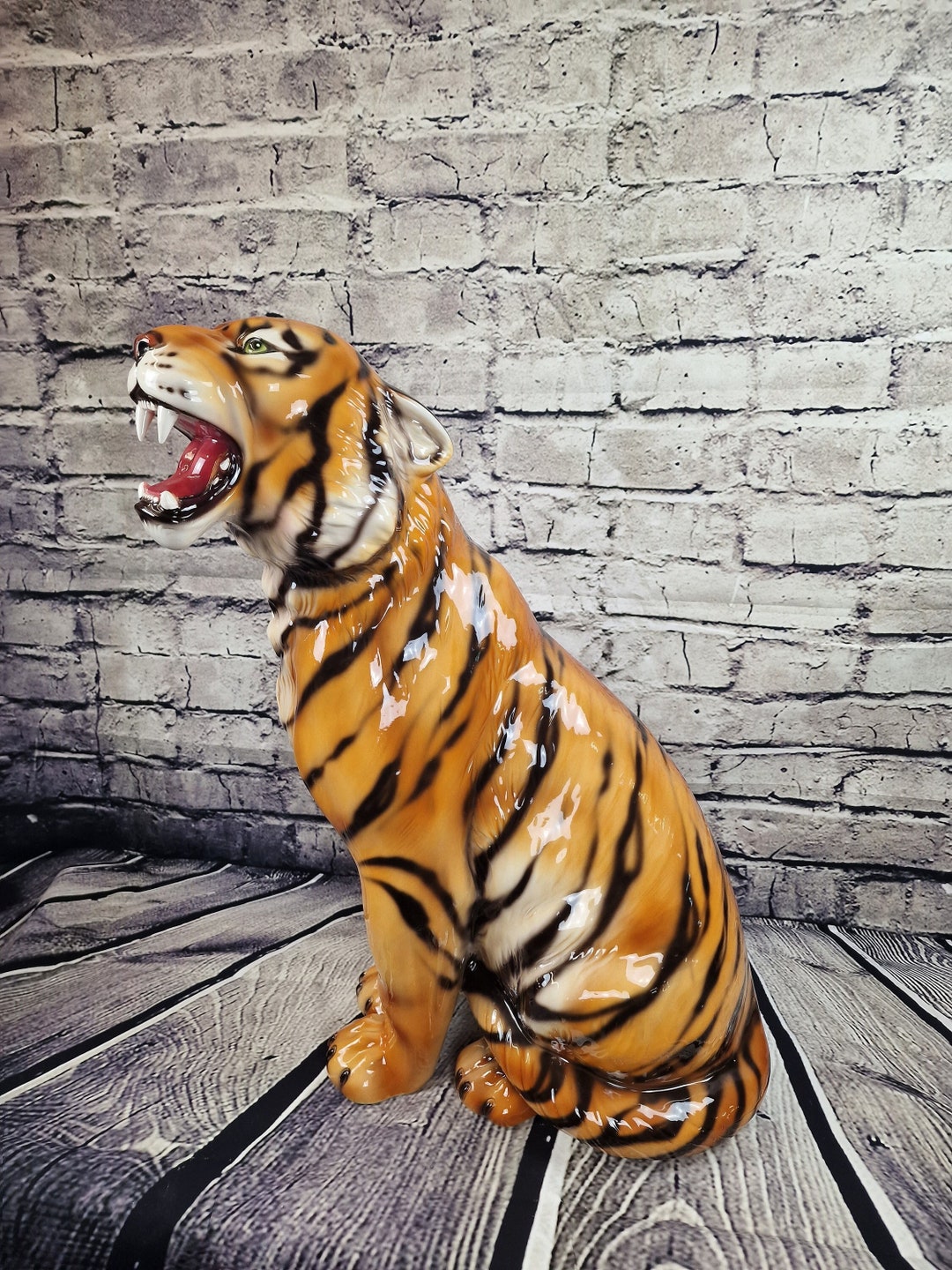 Tiger Artistic Ceramic Figurine Approx. 70cm New - Etsy