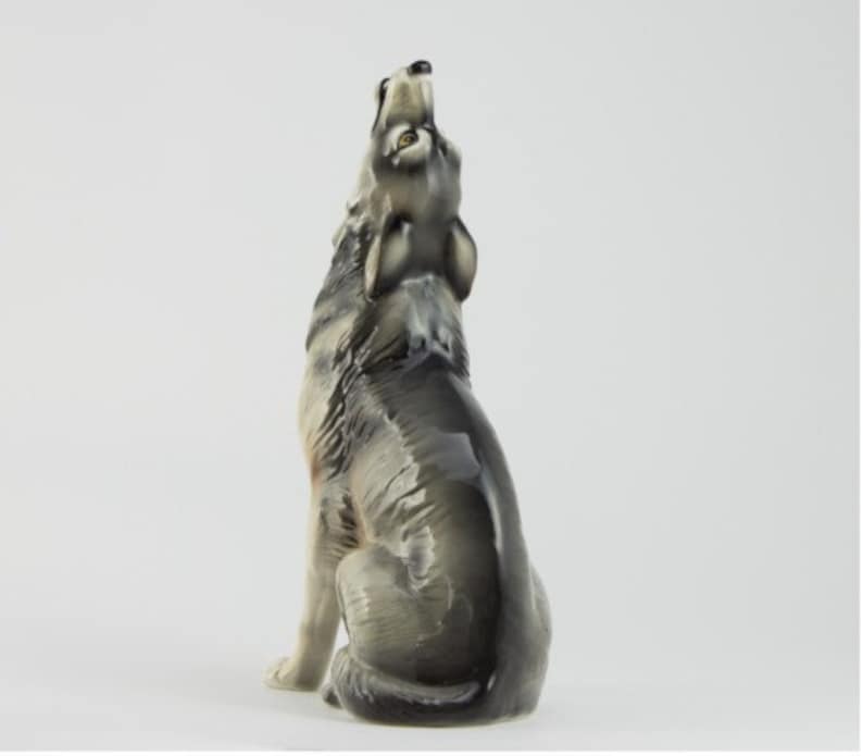 The Wolf Ceramic Figure, Sitting, 33cm X 18cm, New - Etsy Canada