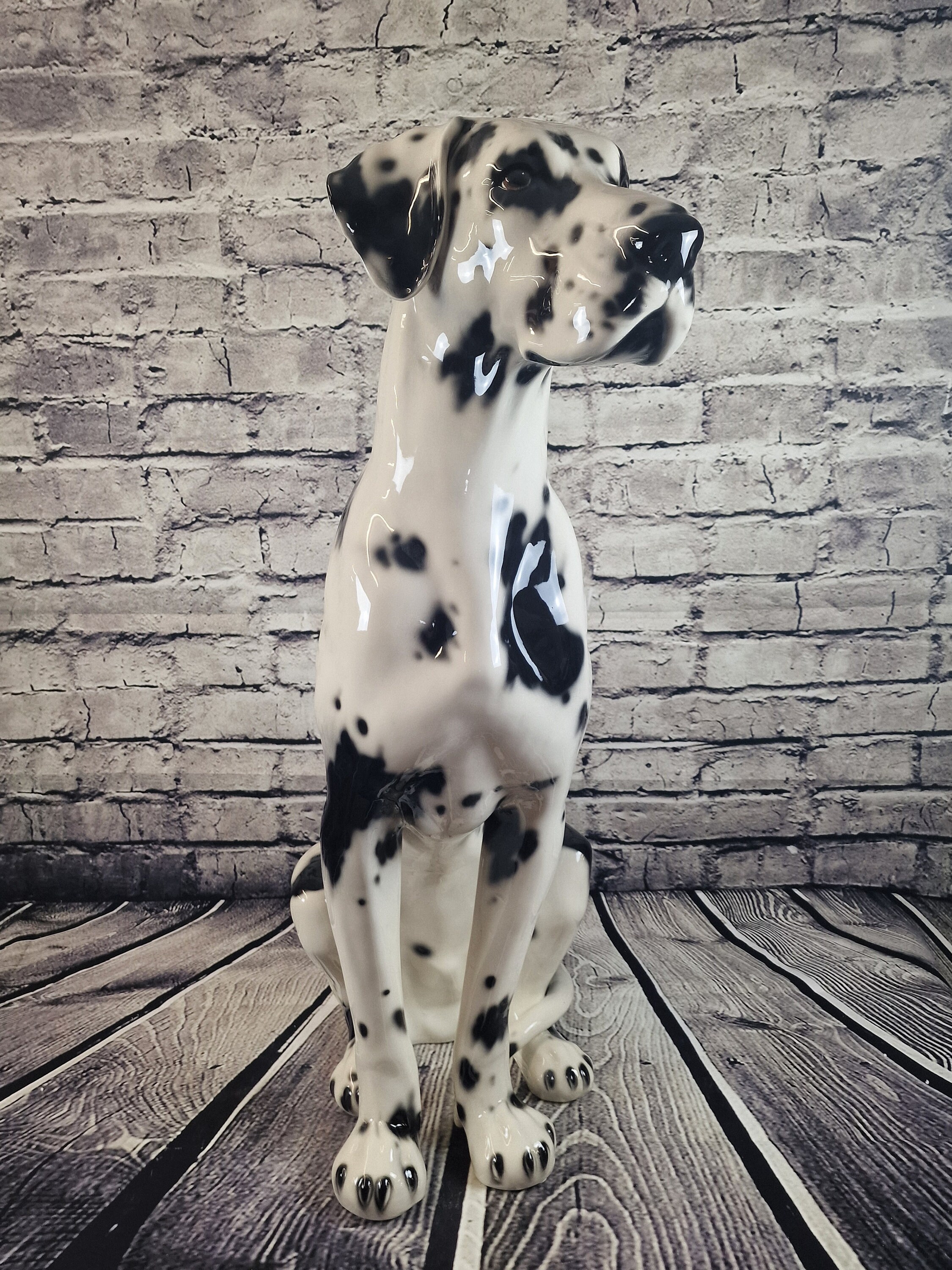 Great Dane Spotted Dark Eyes Artistic Ceramic Figure 92 Cm New - Etsy