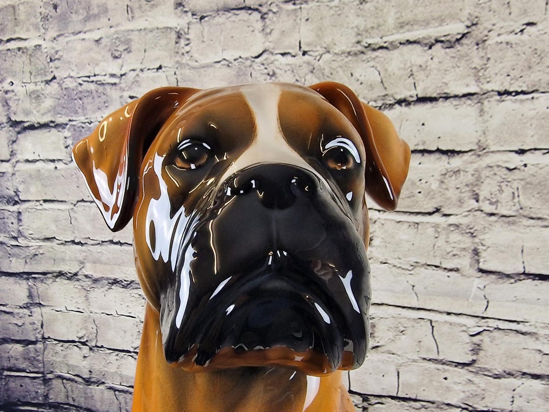 Customized Boxer Dog Artistic Ceramic Figurine Approx. 81 Cm From Your ...