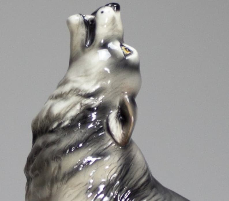 The Wolf Ceramic Figure, Sitting, 33cm X 18cm, New - Etsy Canada