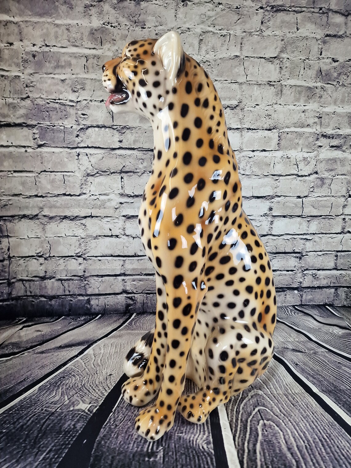 Cheetah Figure Artistic Ceramic Figure Approx. 88-90cm New - Etsy UK