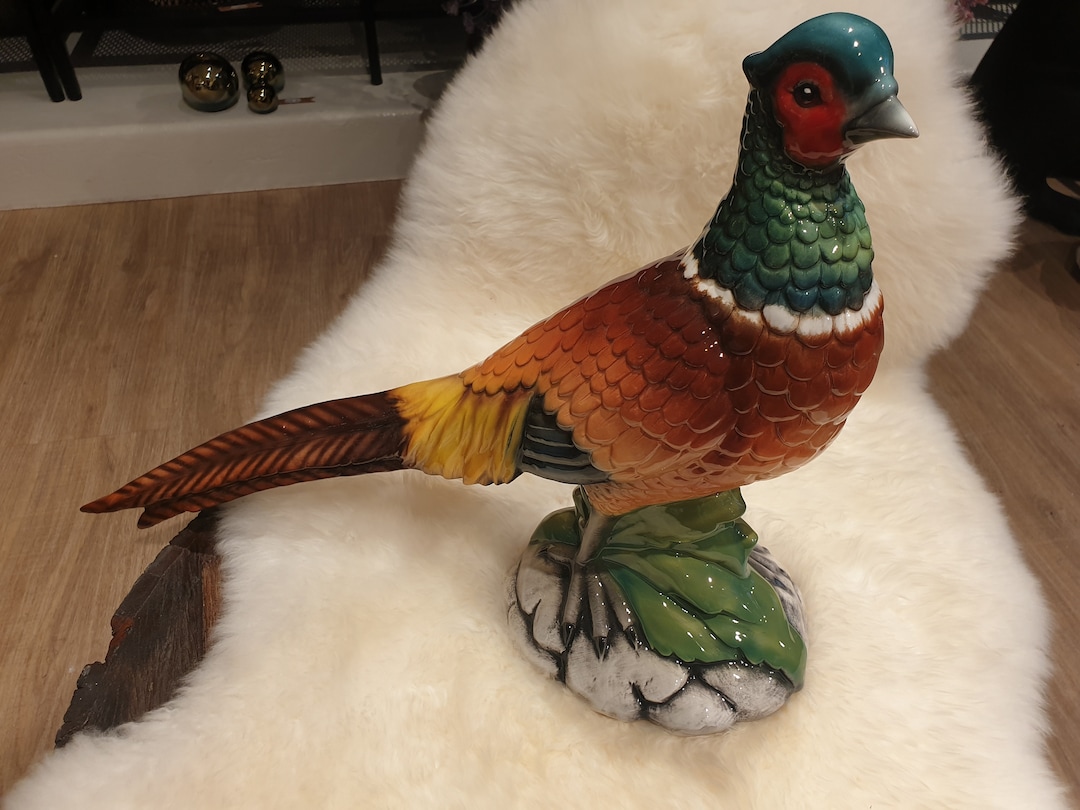 Fazan Bird Artistic Ceramic Figure Sitting 55 X 38 Cm New - Etsy