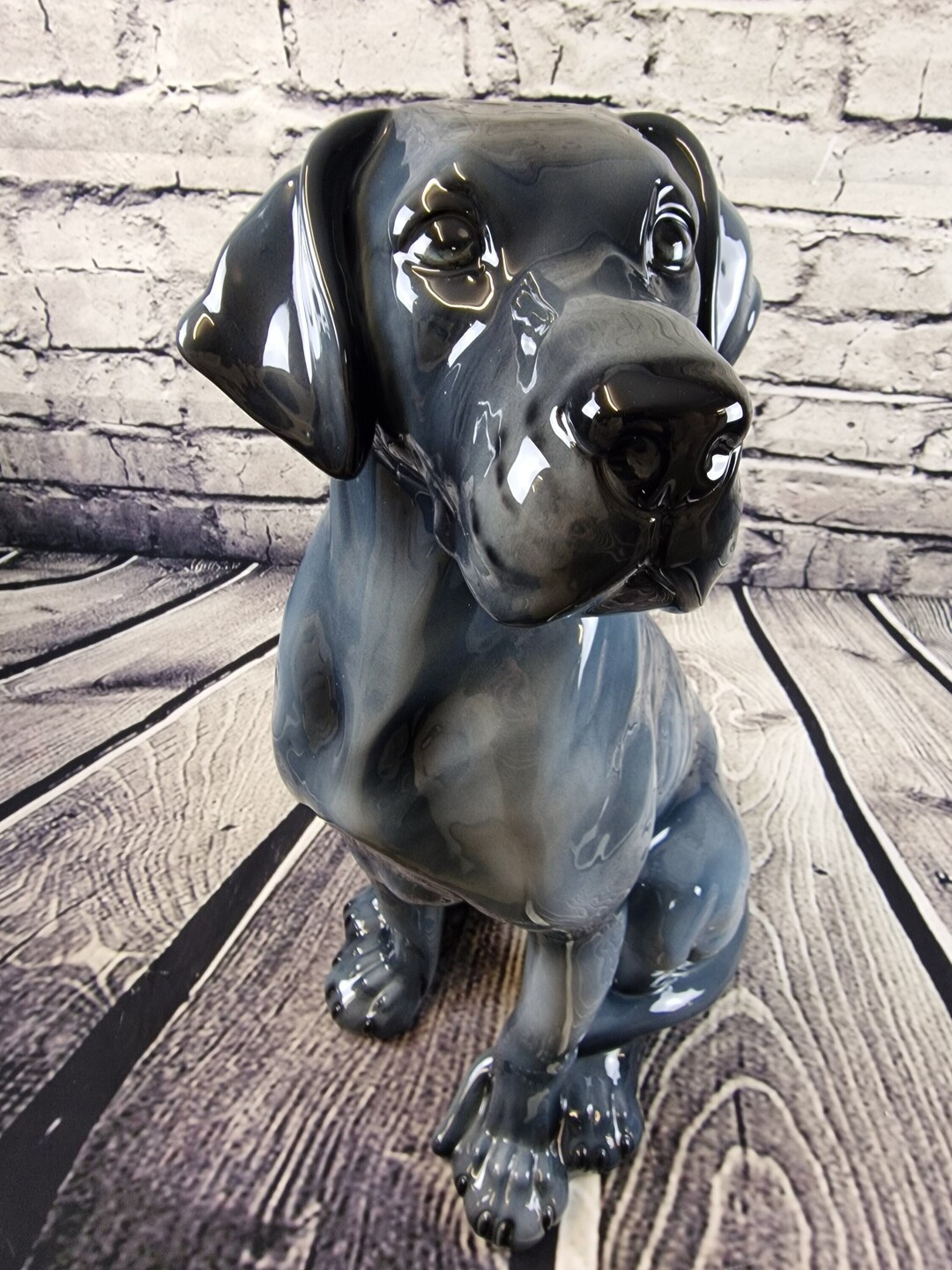 Great Dane Blue Artistic Ceramic Figure 58 Cm New - Etsy