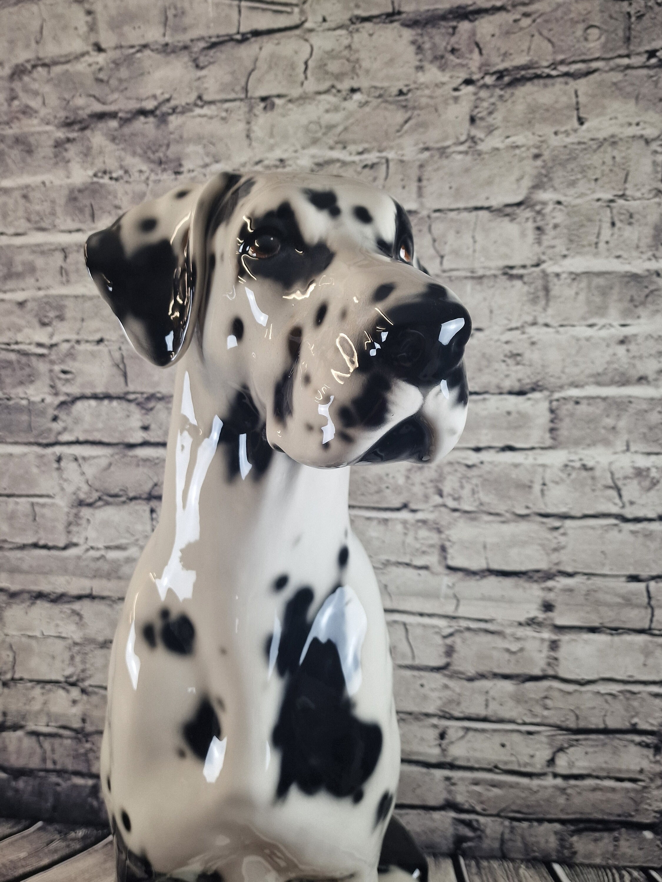 Great Dane Spotted Dark Eyes Artistic Ceramic Figure 92 Cm New - Etsy