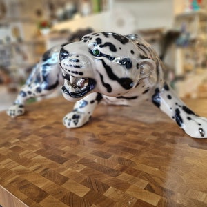 Exclusive Snow Mist Panther Artistic Ceramic Figure Approx. 90x50cm New ...