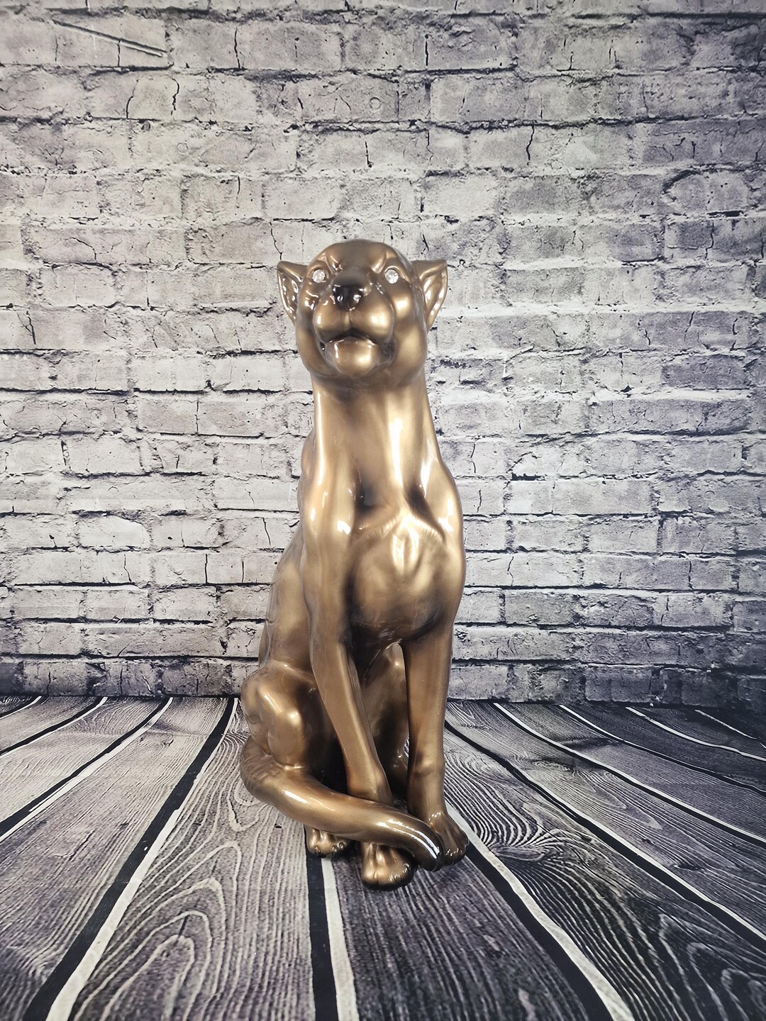 Cheetah Figure Artistic Ceramic Figure Approx. 88-90cm New - Etsy