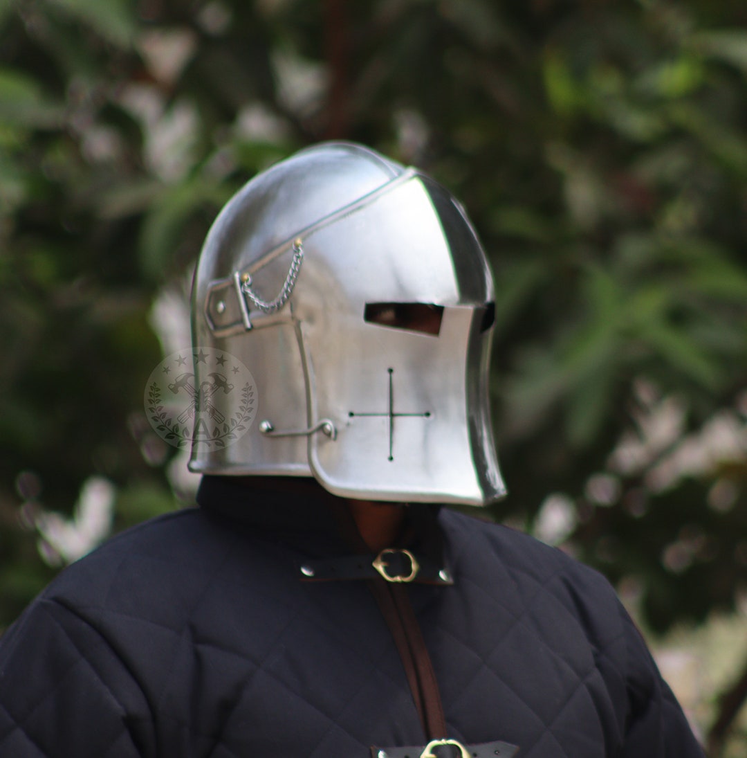 Mittelalterlicher Barbuta-Helm, Cosplay-Barbuta-Helm SCA LARP ...