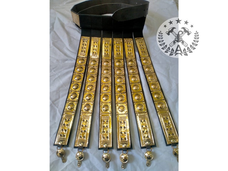 Medieval Roman Belt Heavy Brass Leather Belt Greek Spartan, Leather ...
